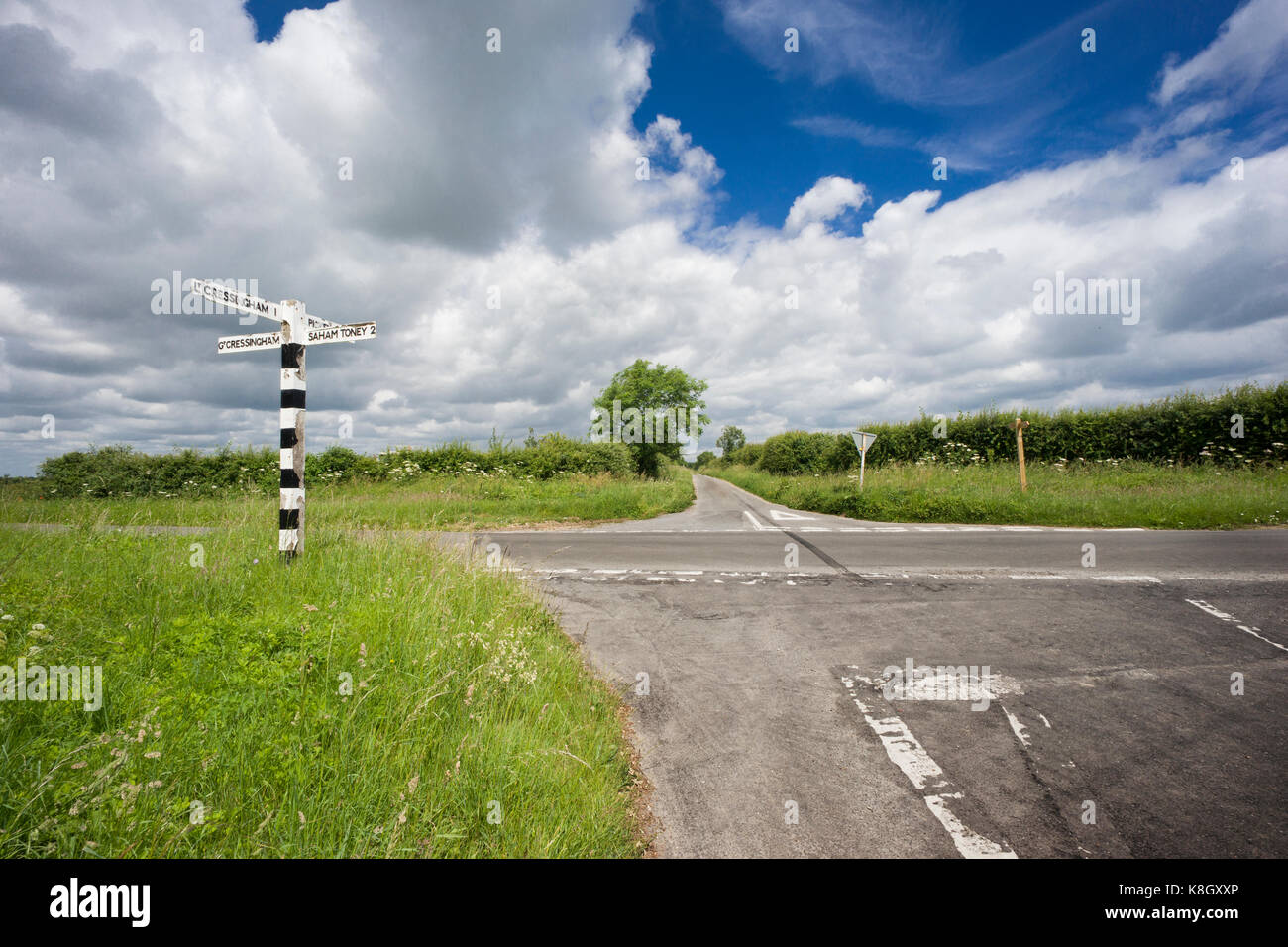 Crossroad, Norfolk, UK Stock Photo - Alamy