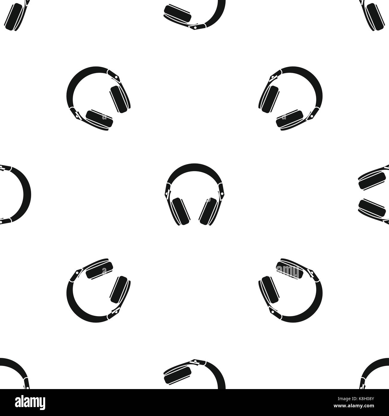 Headphones pattern seamless black Stock Vector Image & Art - Alamy