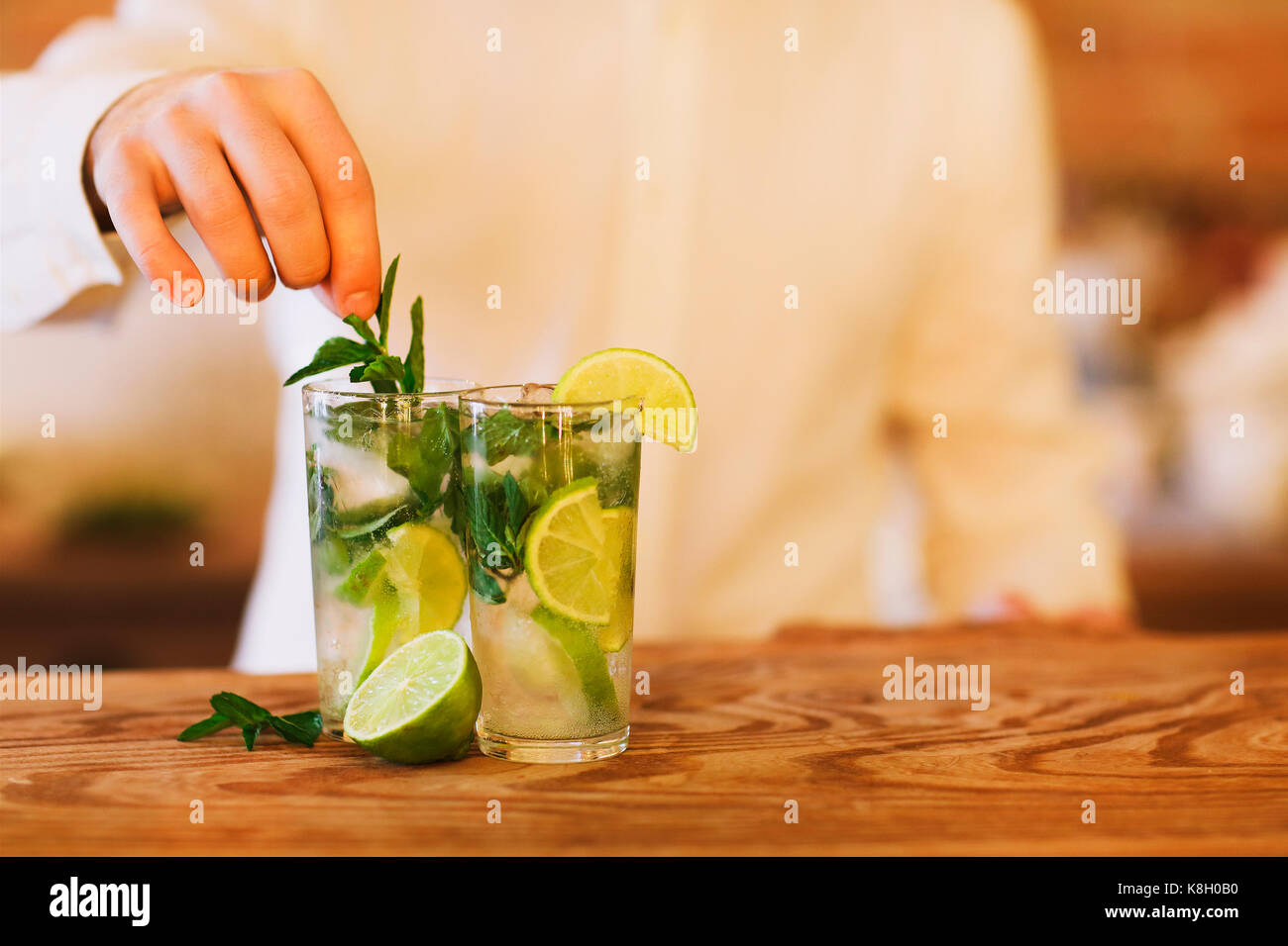 Bartender making mojito hi-res stock photography and images - Alamy