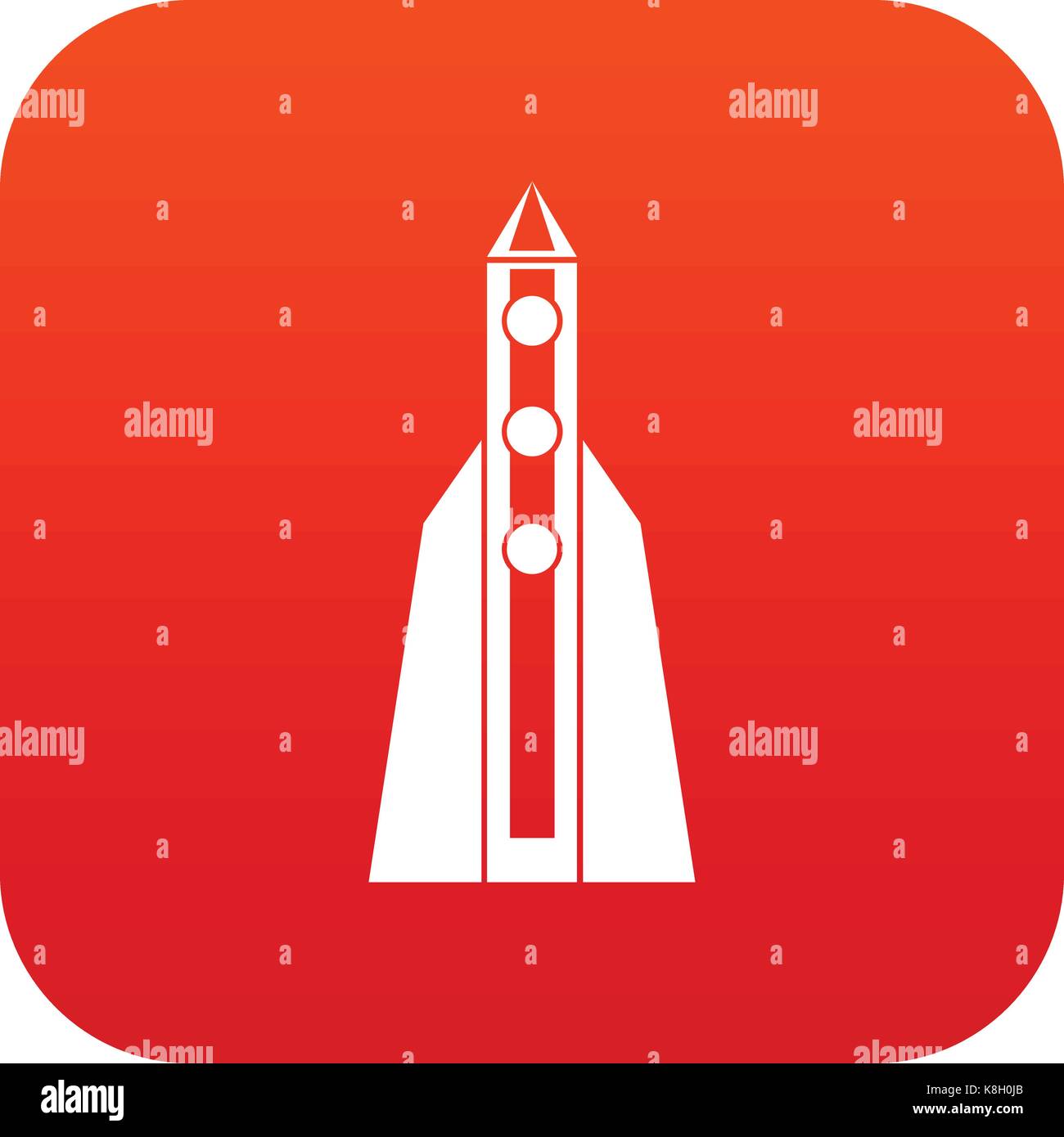 Rocket icon digital red Stock Vector Image & Art - Alamy