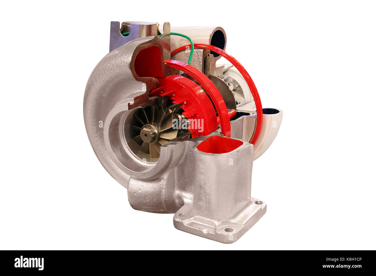 car turbo charger isolated on white Stock Photo - Alamy