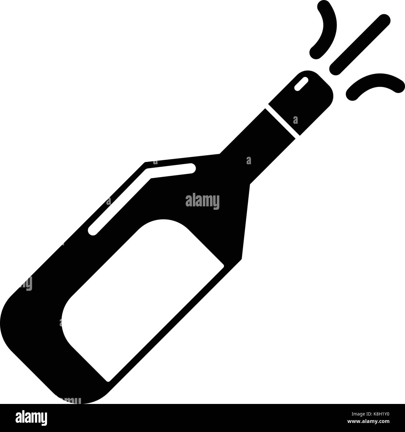 Wedding champagne explosion icon , simple style Stock Vector Image ...