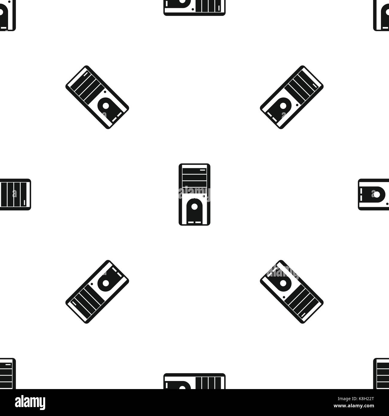 Computer System Unit Pattern Seamless Black Stock Vector Image And Art Alamy