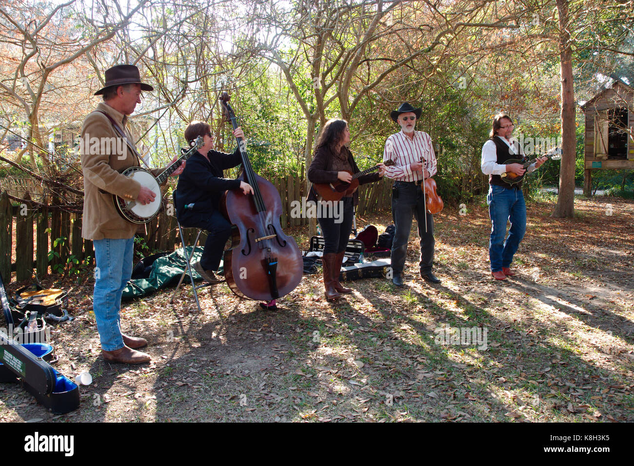 Baton Rouge, Louisiana, USA - 2016: Musicians performing at LSU Rural ...