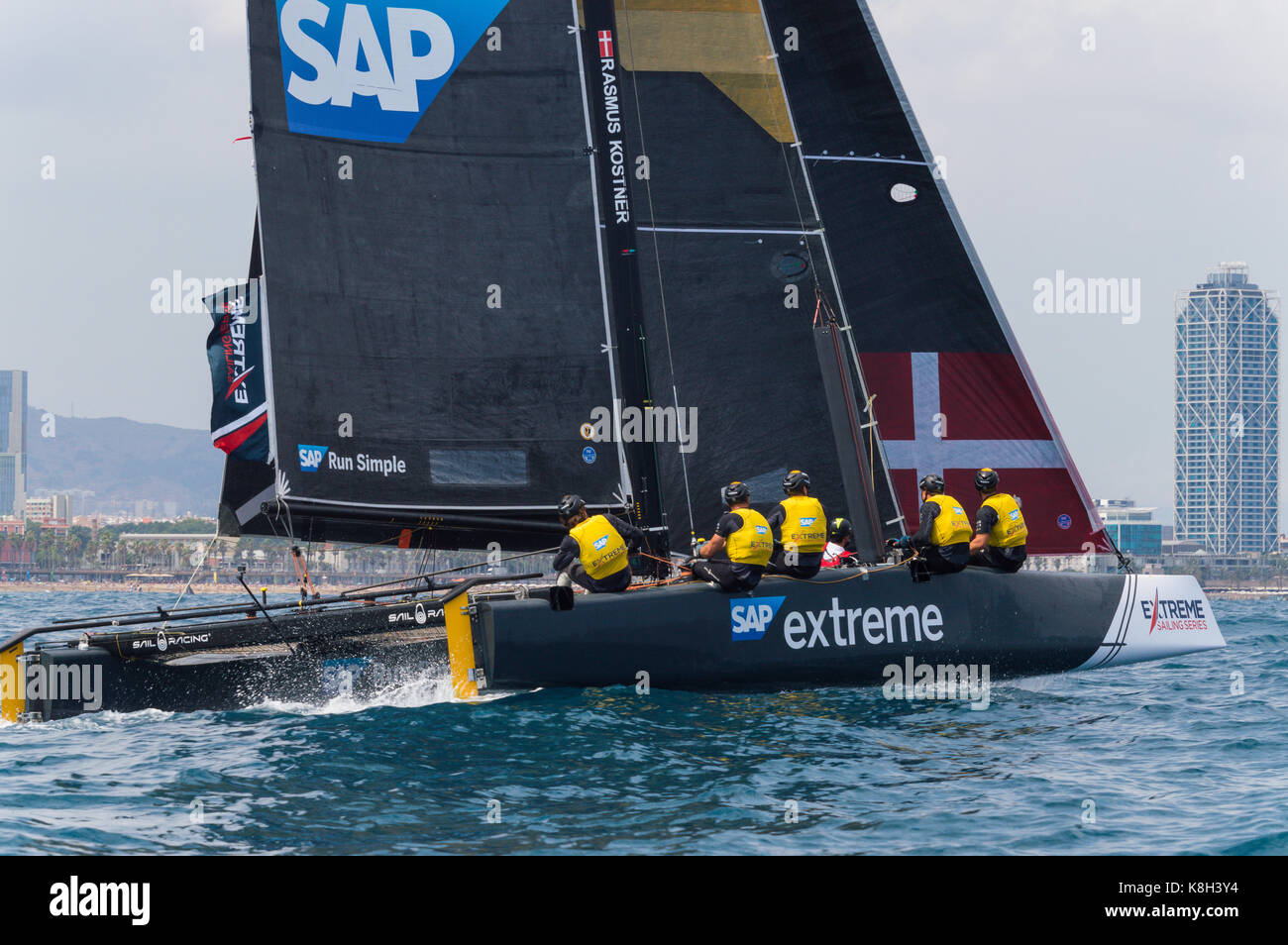 SAP extreme crew of GC 32 catamaran racing at Extreme Sailing Series ...