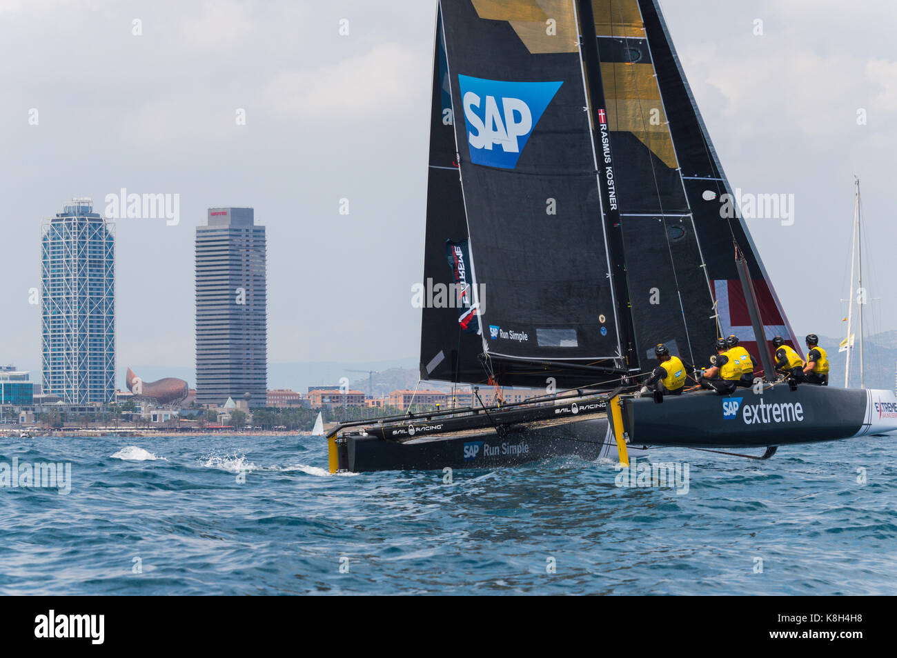 SAP extreme crew of GC 32 catamaran racing at Extreme Sailing Series ...