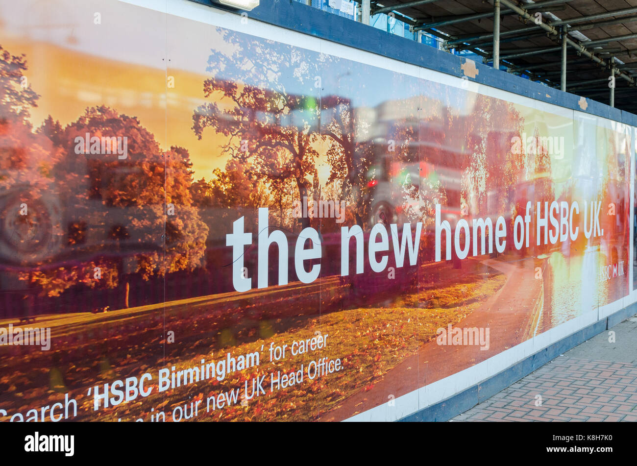 The new Birmingham headquarters of HSBC Bank under construction in ...