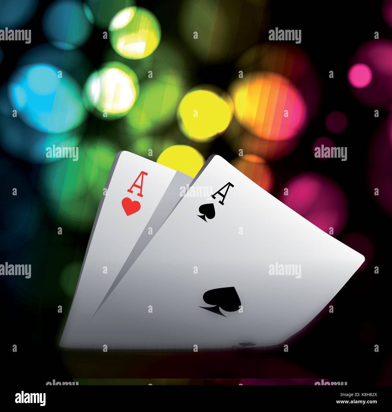 Two aces Stock Vector Images - Alamy