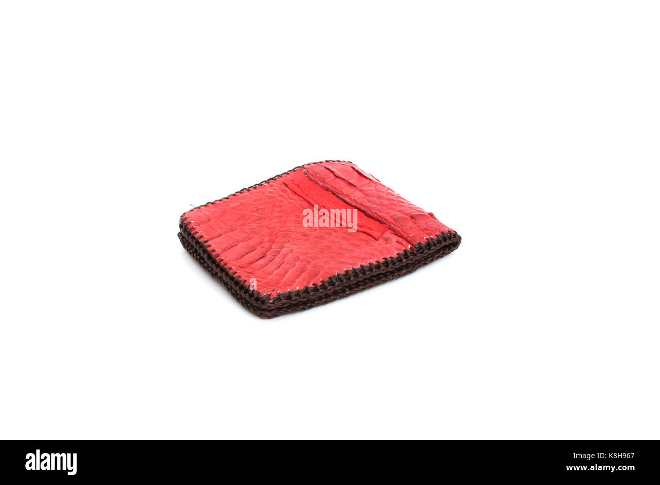 Red Wallet of Leather crocodile skin Stock Photo - Alamy