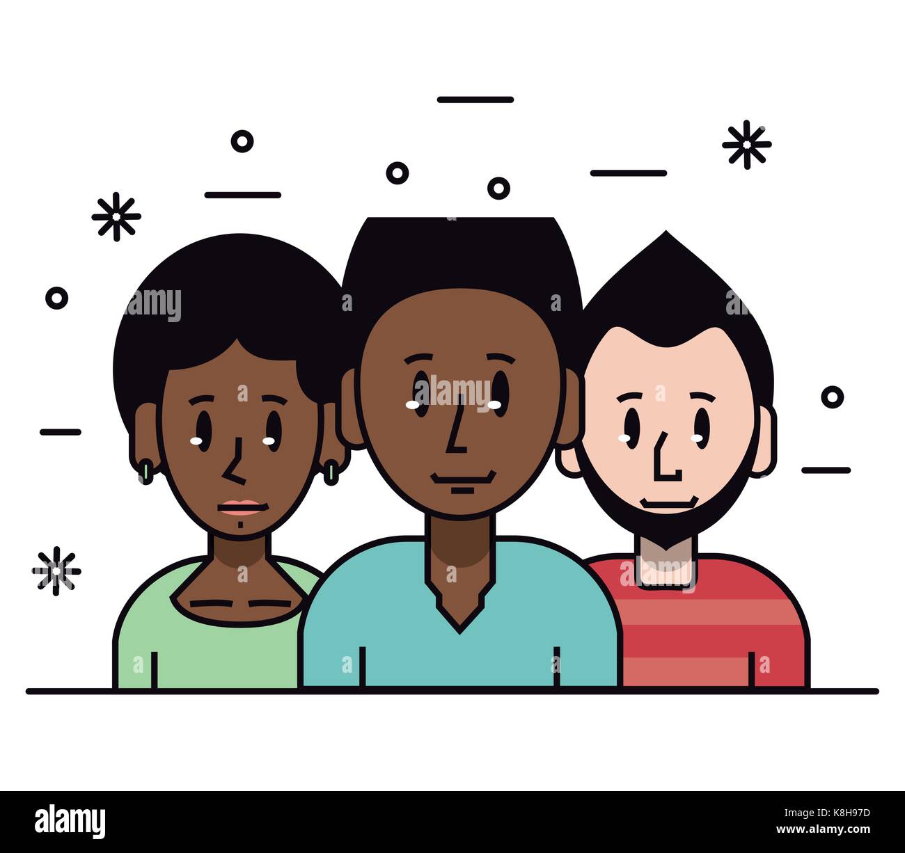 Young friends cartoons Stock Vector Image & Art - Alamy