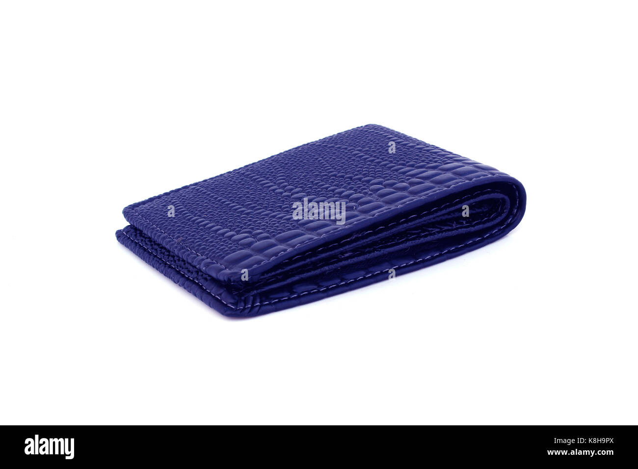Blue wallet on isolated Stock Photo - Alamy