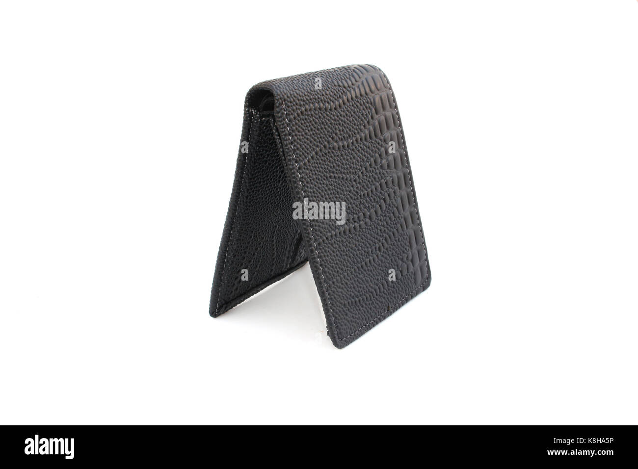 Black wallet on isolated Stock Photo - Alamy