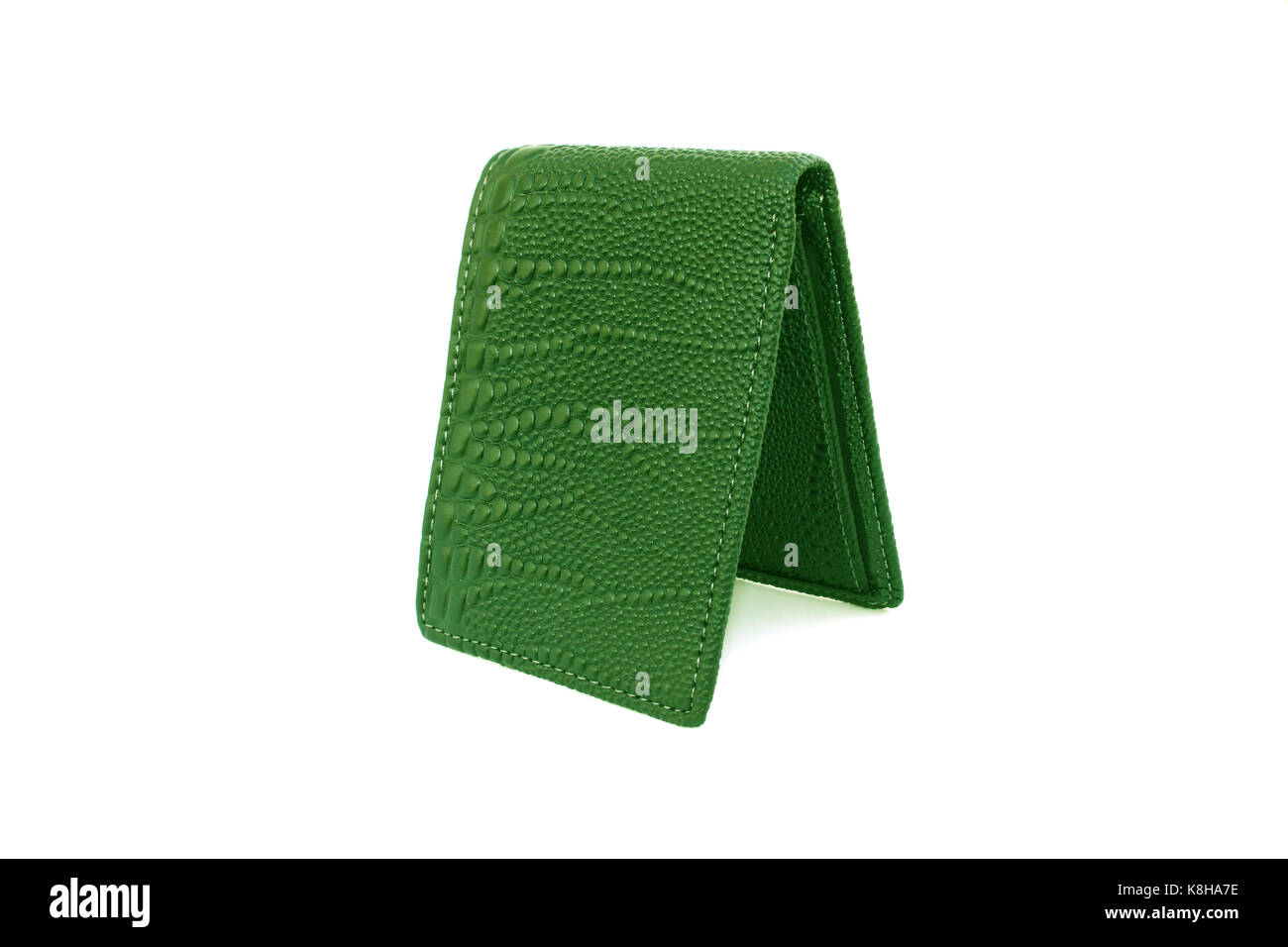 green wallet on isolated Stock Photo - Alamy
