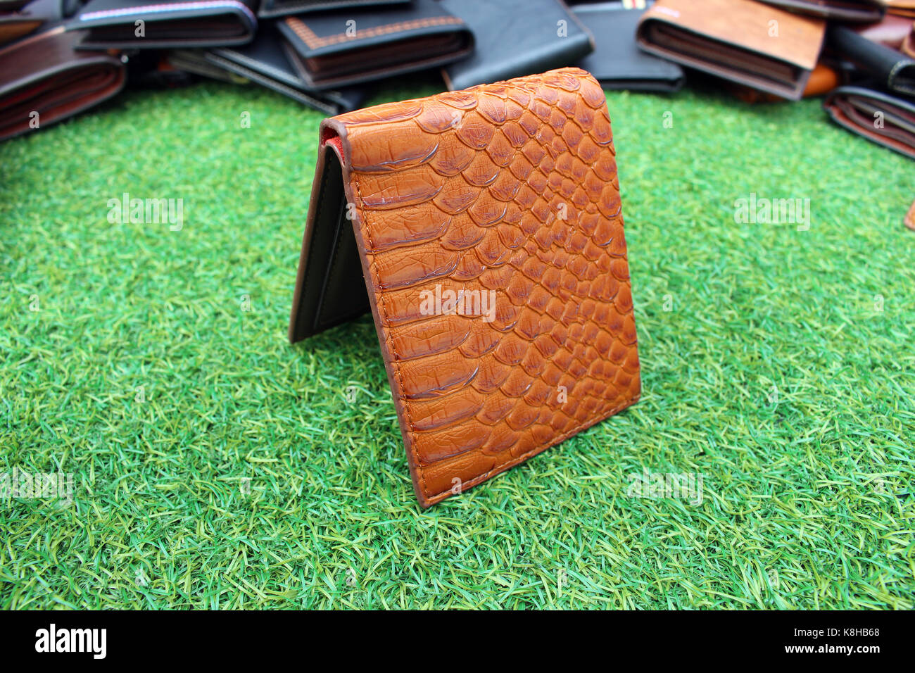 wallet on grass Stock Photo - Alamy