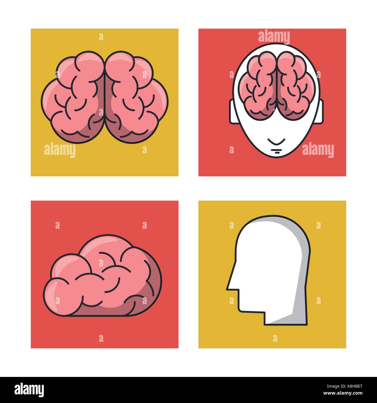 Human brain icons Stock Vector Image & Art - Alamy