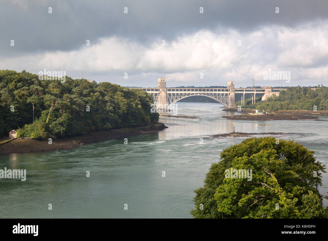 Britannia Bridge; Anglesey; Wales; UK Stock Photo - Alamy
