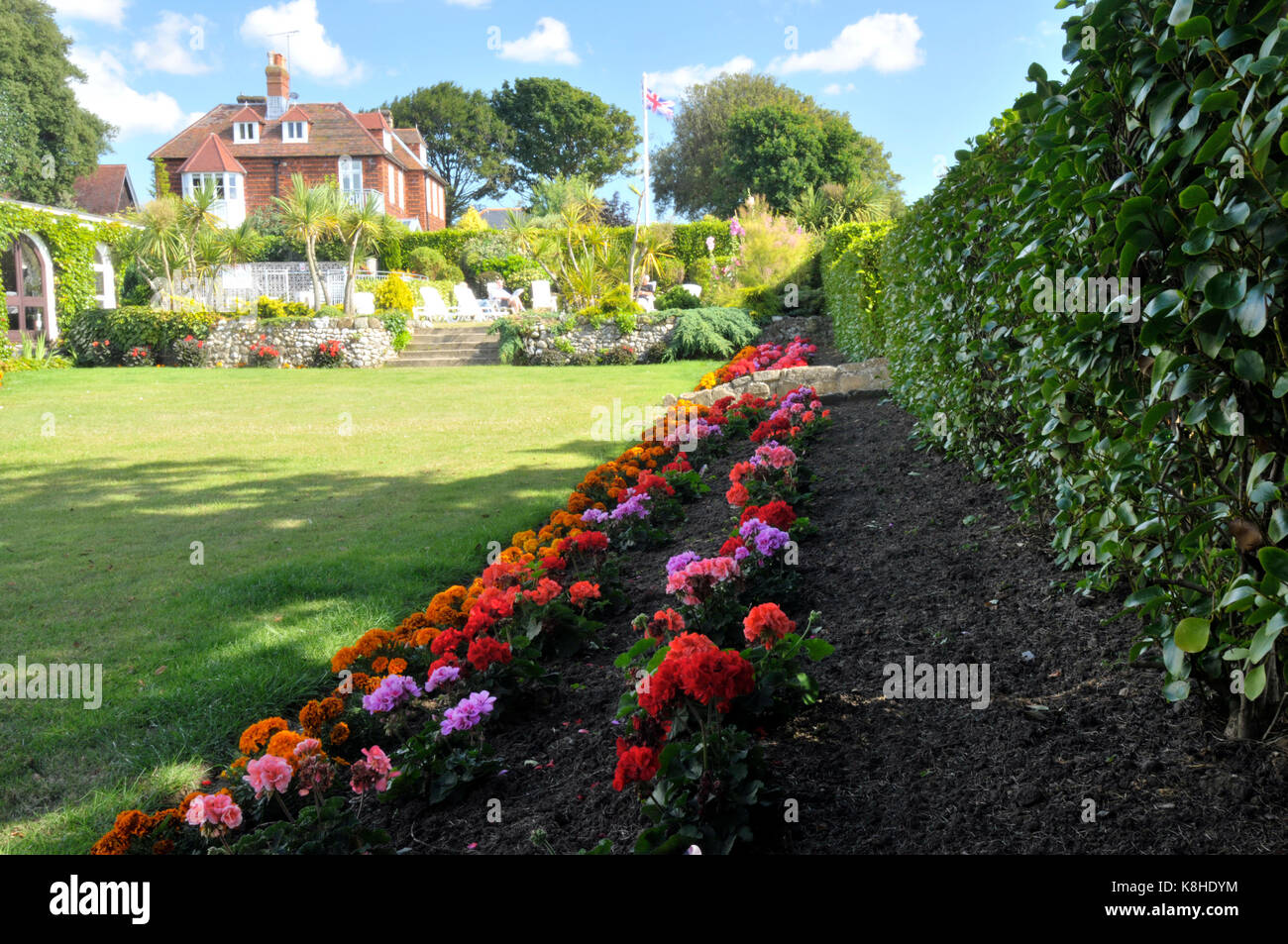 large guest house gardens on the cliff top path at shanklin on the isle ...