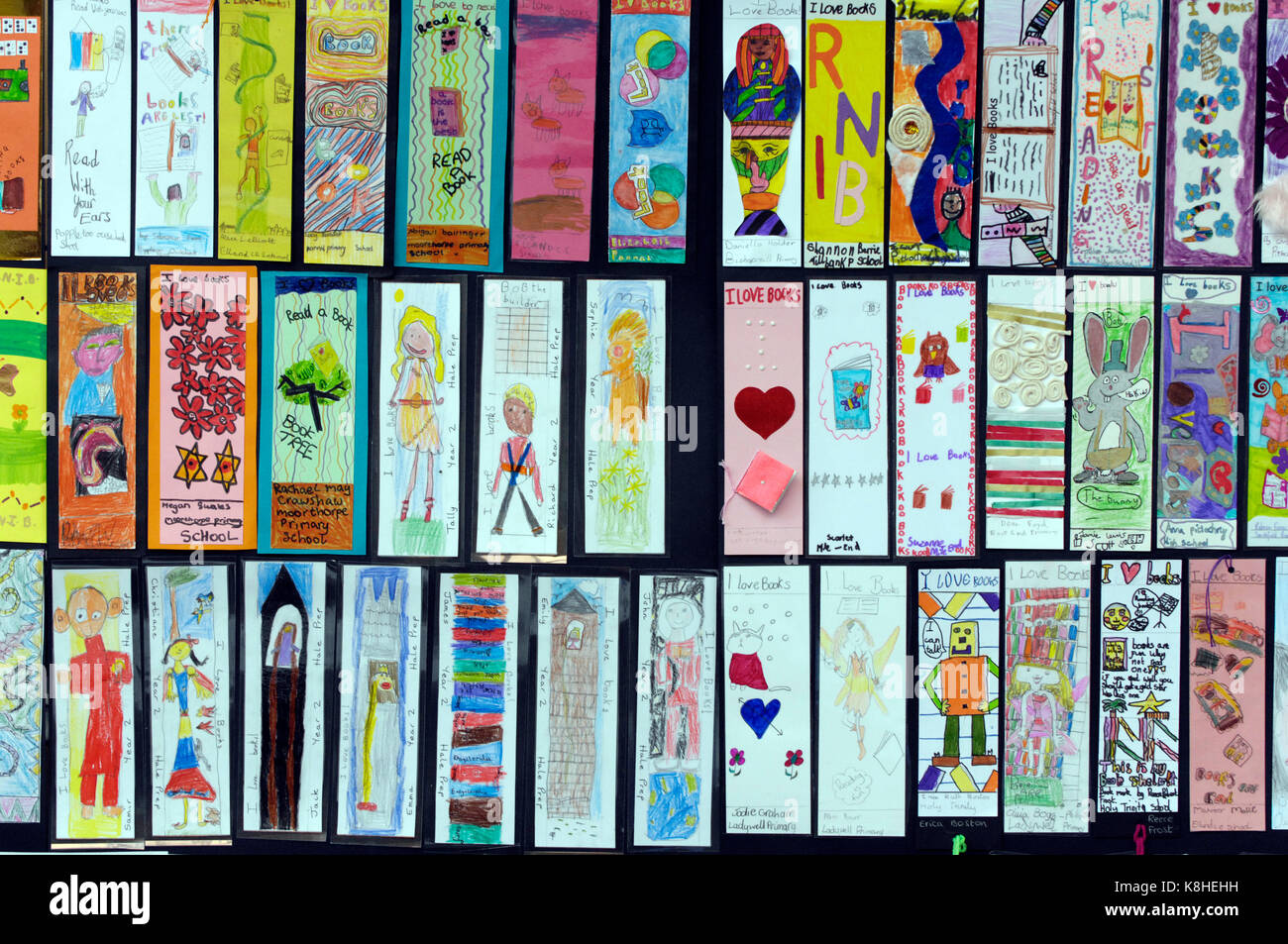 bookmarks made by children in art class at school for charity Stock ...