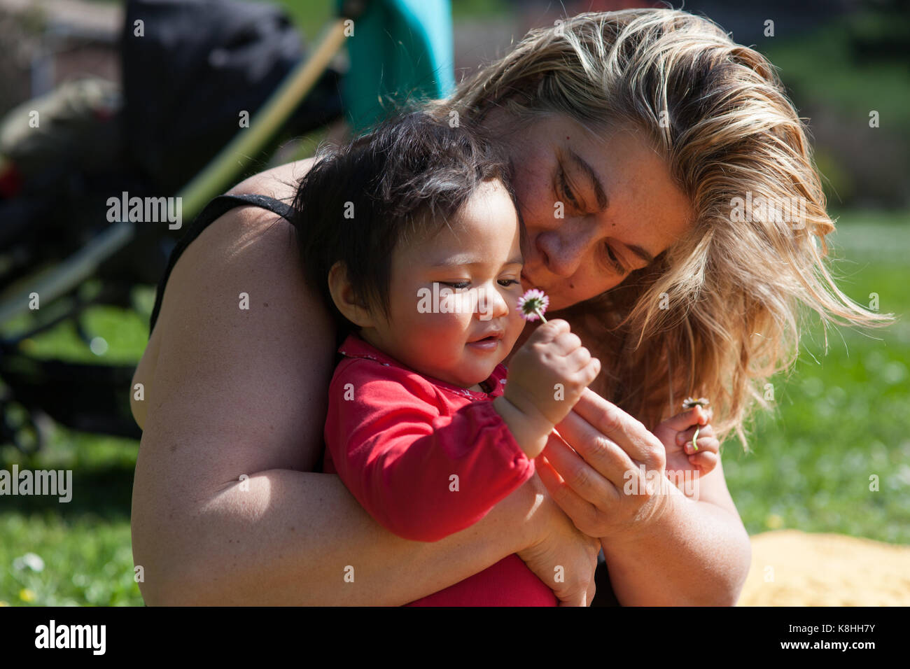 Mother girl hug adoption hi-res stock photography and images - Alamy