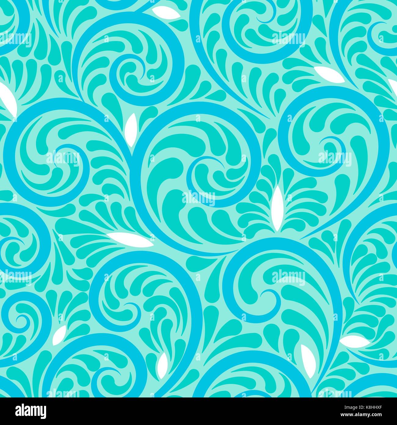 Swirls seamless abstract background with blue curls and soft colors ...