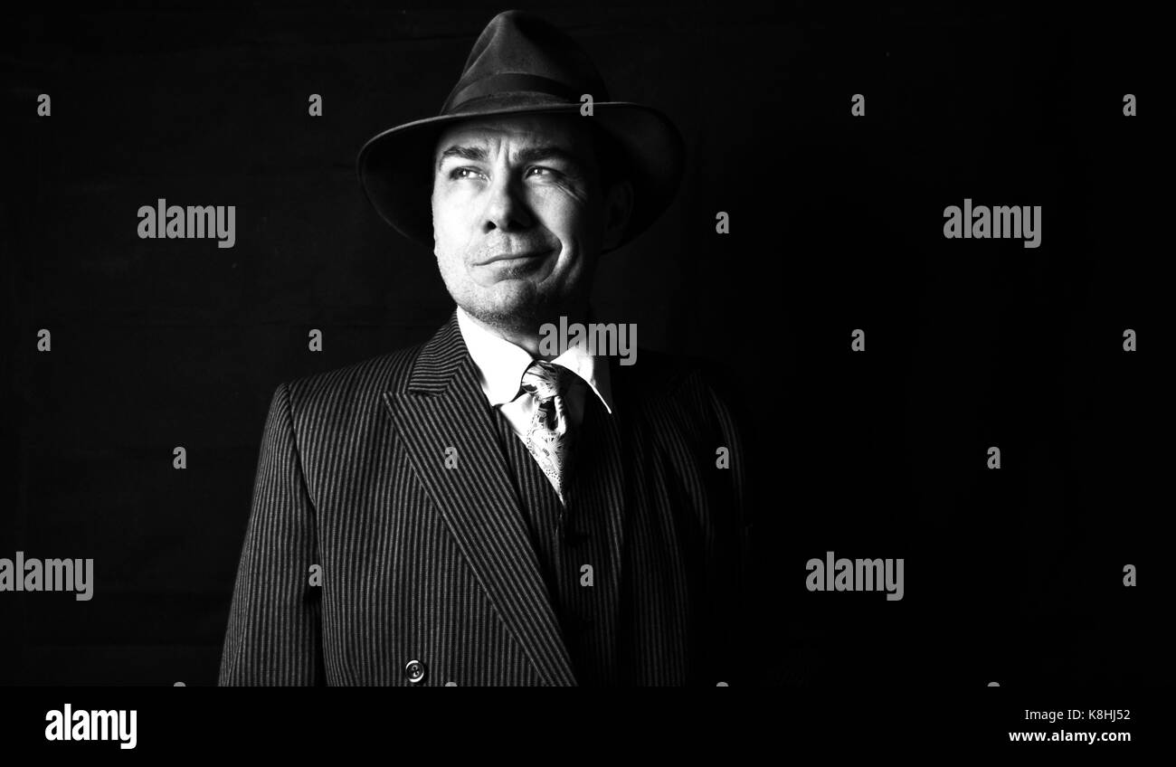 Mafia mob gangster Black and White Stock Photos & Images - Alamy
