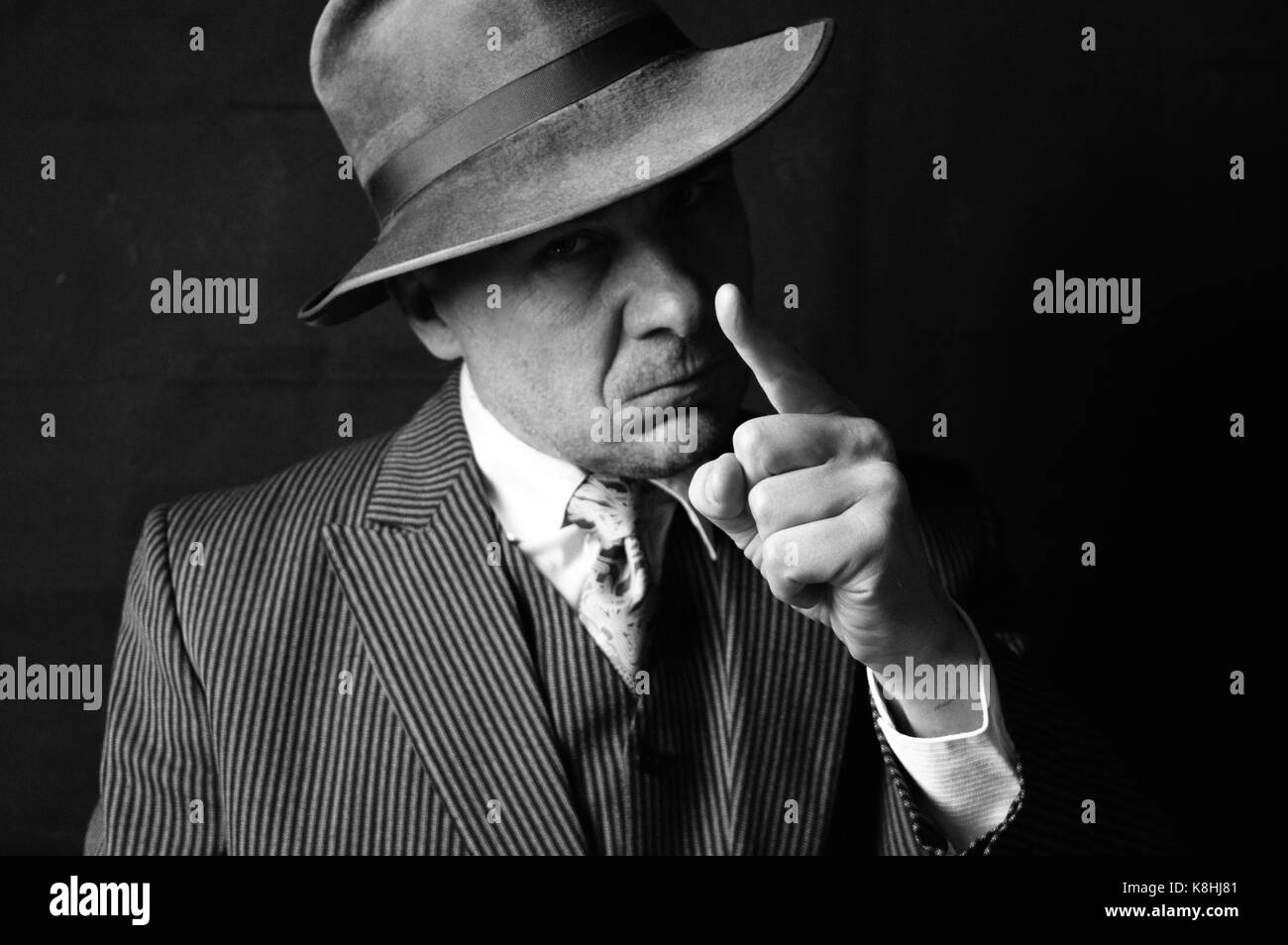 Mafia mob gangster Black and White Stock Photos & Images - Alamy