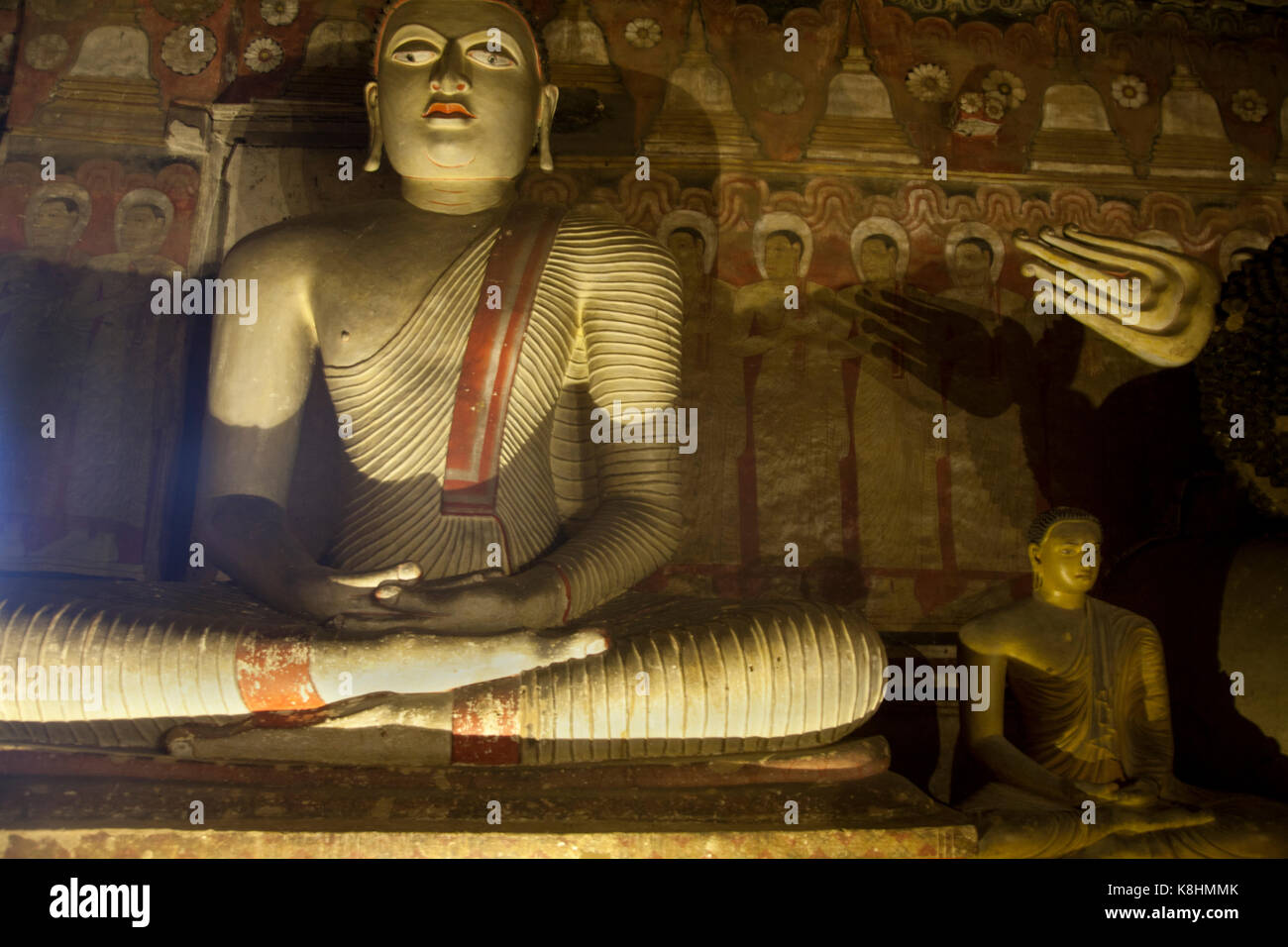 Dambulla Sri Lanka Dambulla Cave Temples - Cave II Maharaja Viharaya Buddha Statue Showing ...