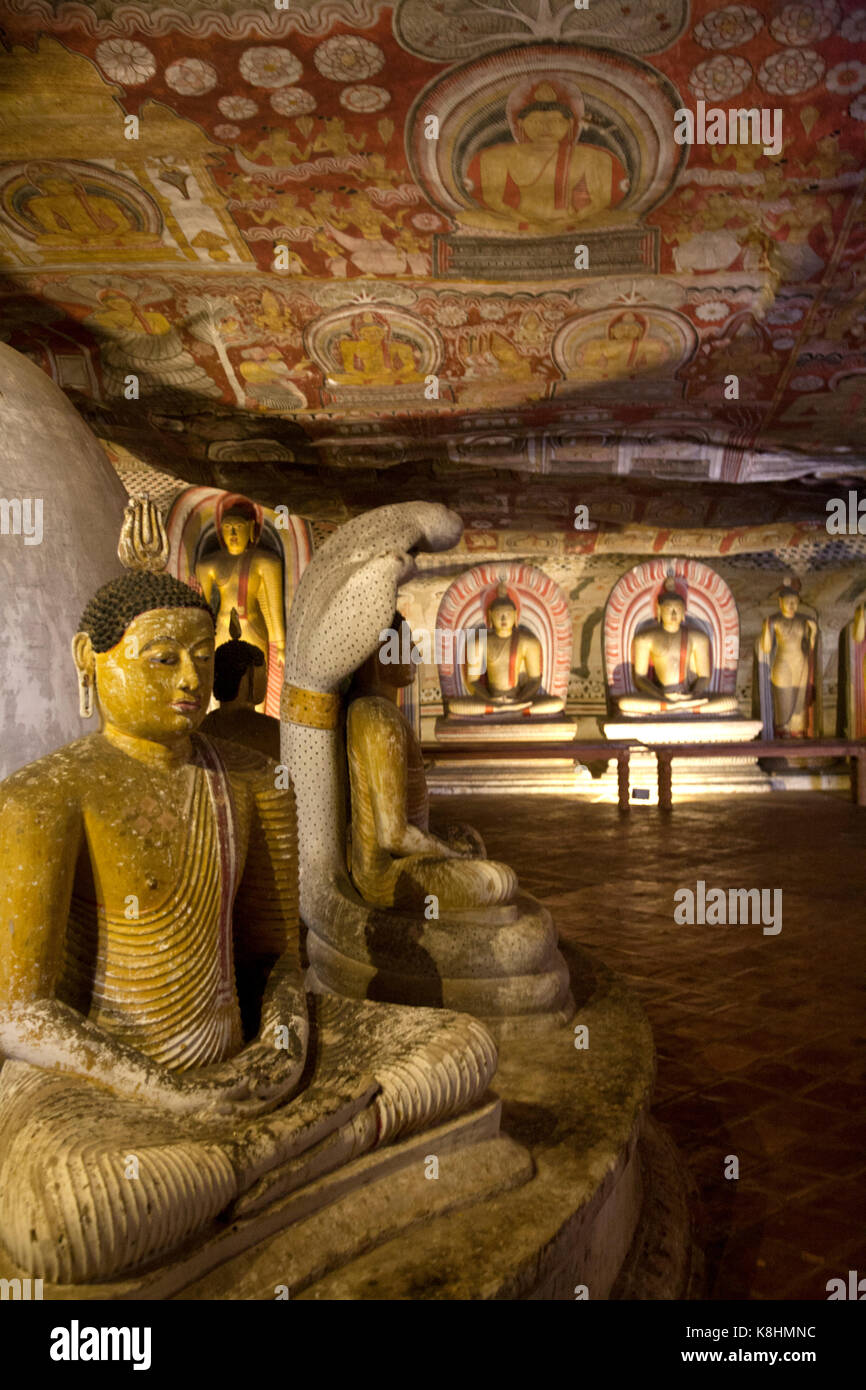 Dambulla Sri Lanka Dambulla Cave Temples - Cave II Maharaja Viharaya Statue Of Seated Buddha ...