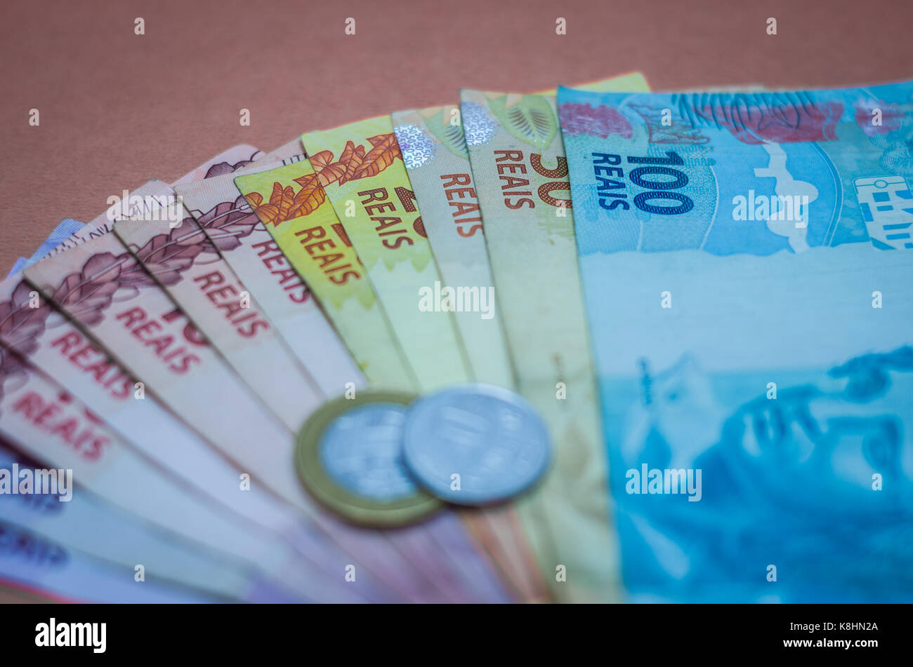 Brazilian Real Notes Brazilian Money Stock Photo Alamy