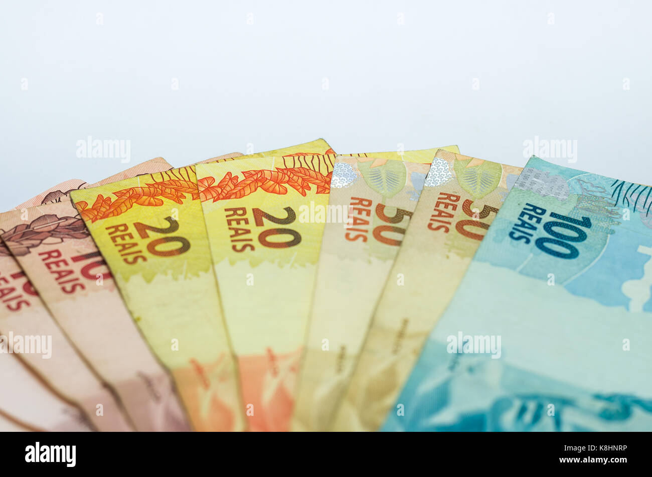 Brazilian real notes, Brazilian money Stock Photo - Alamy