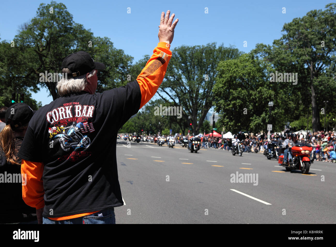 Bikers ride along Constitution Avenue at the 26th annual Rolling ...