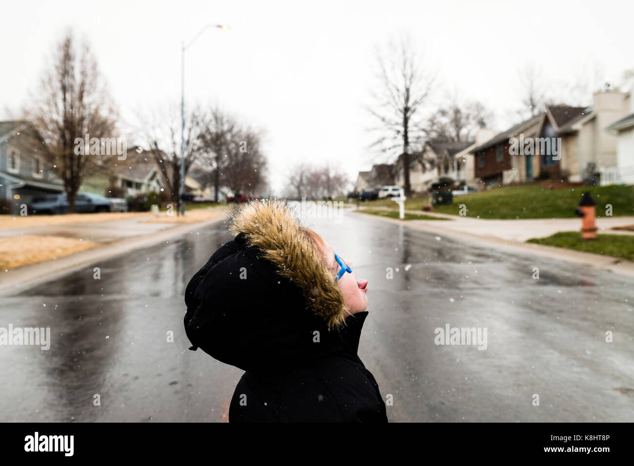 Person tongue sticking out side view hi-res stock photography and ...