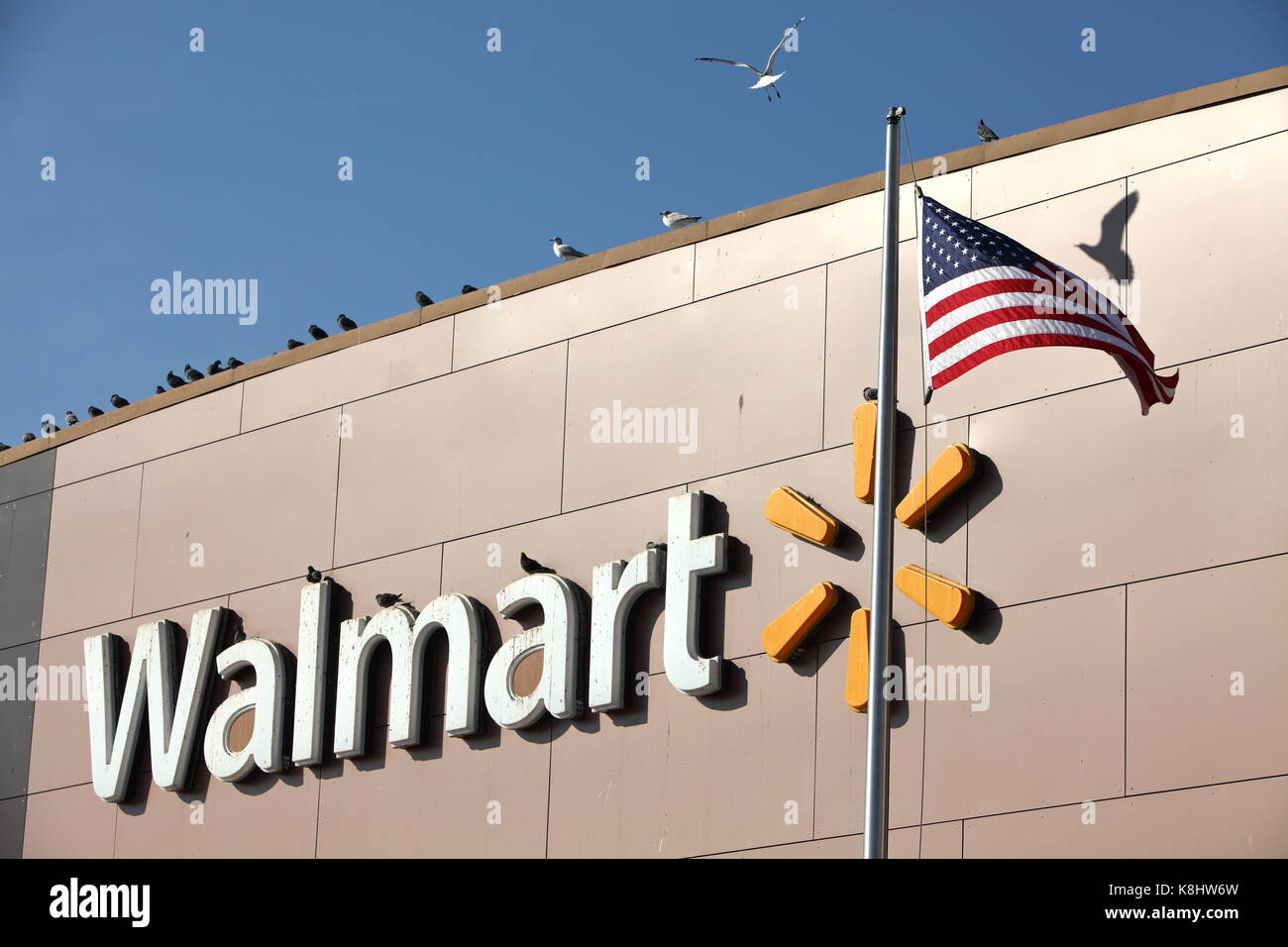 The facade of the Wal-Mart superstore is seen in Seacaucus, NJ on ...