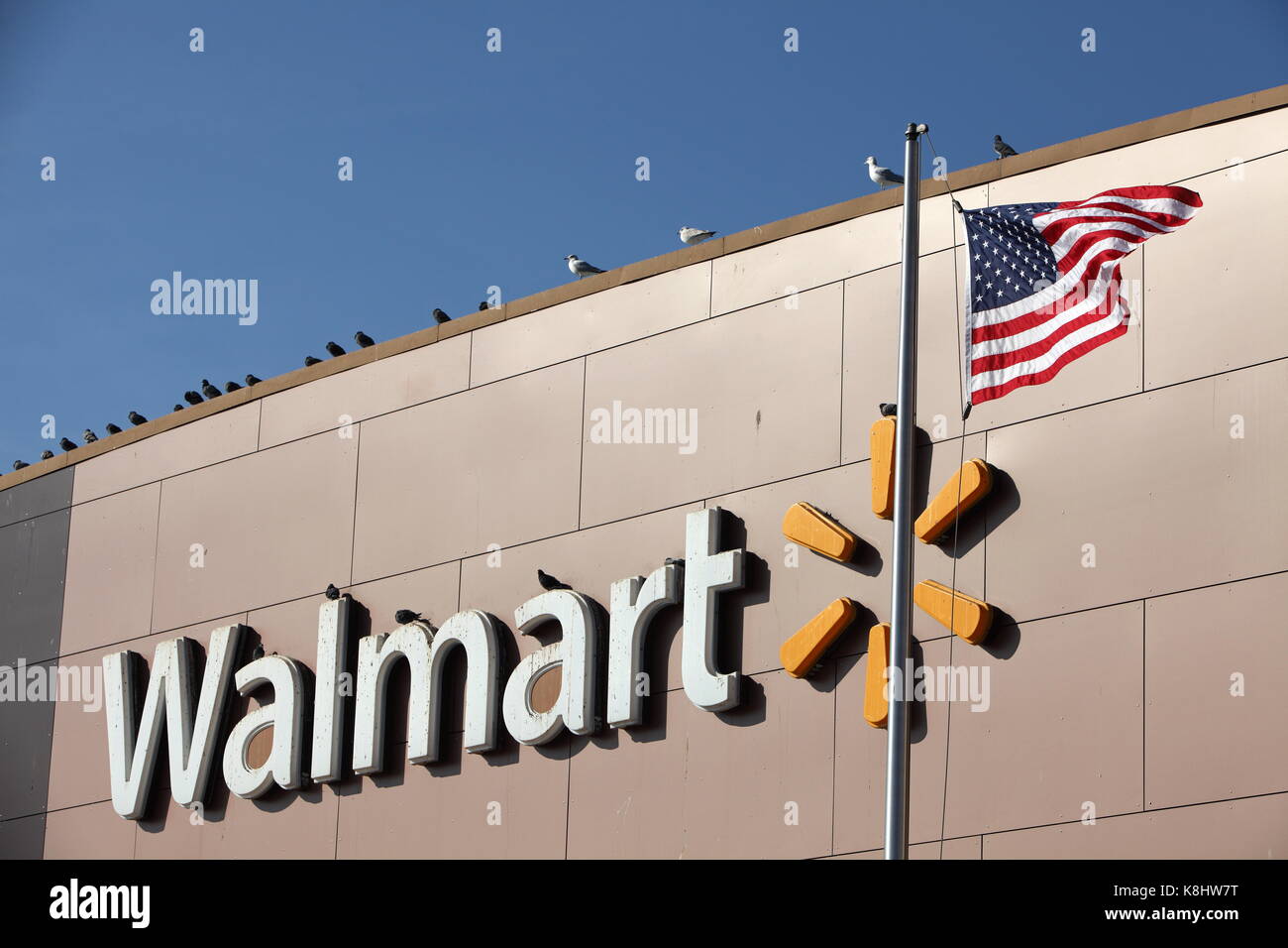 The facade of the Wal-Mart superstore is seen in Seacaucus, NJ on ...