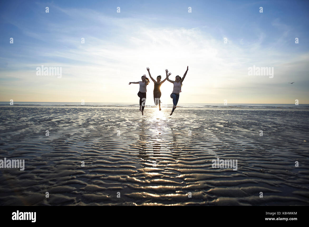 Old person beach jumping hi-res stock photography and images - Alamy