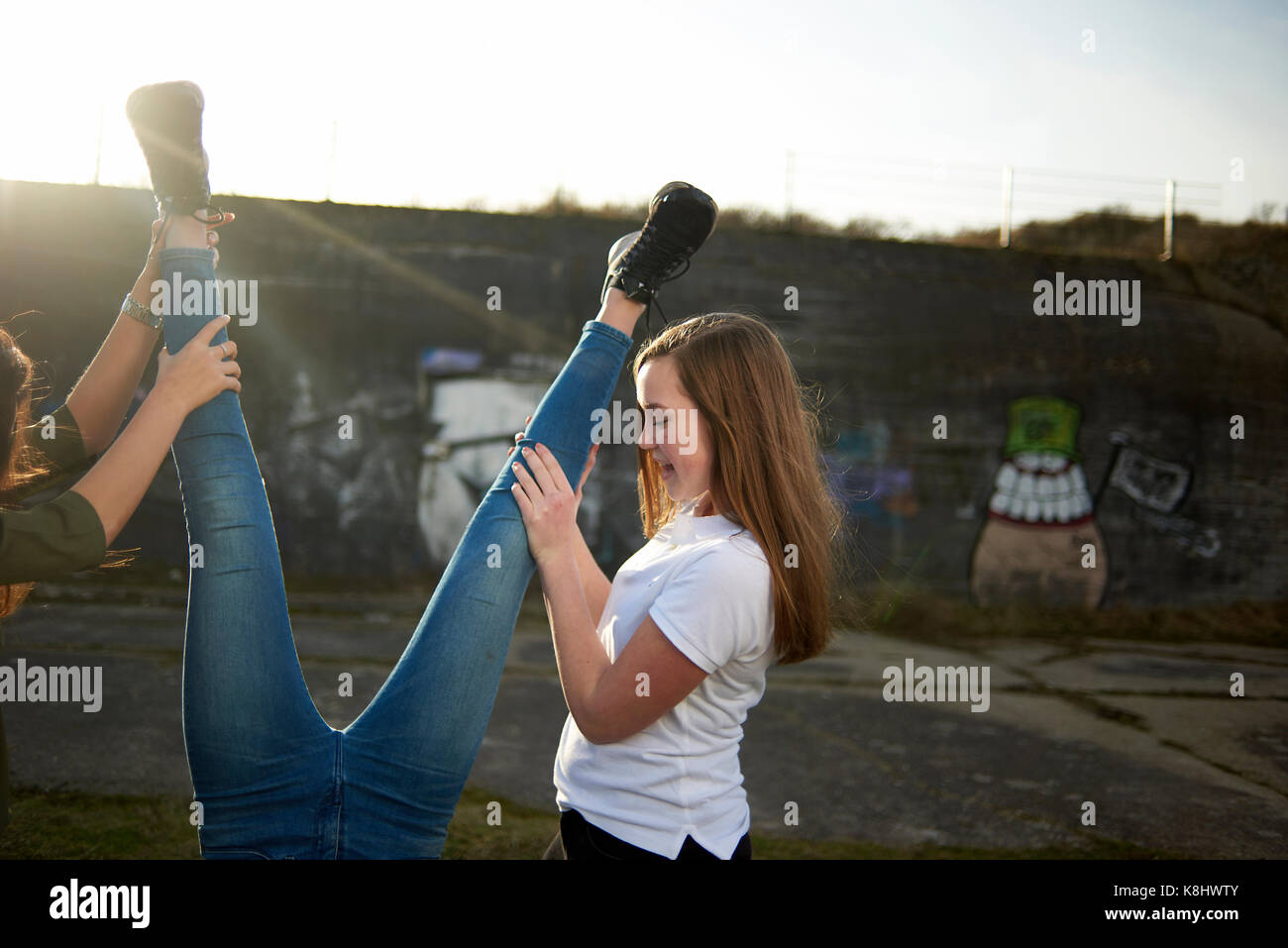 Legs of teenagers hi-res stock photography and images - Alamy