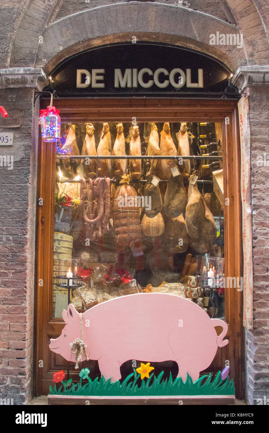 Italy, Siena - December 26 2016: the view of typical italian ...