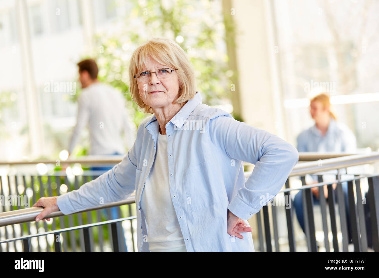 Senior woman as university lecturer with competence and experience ...