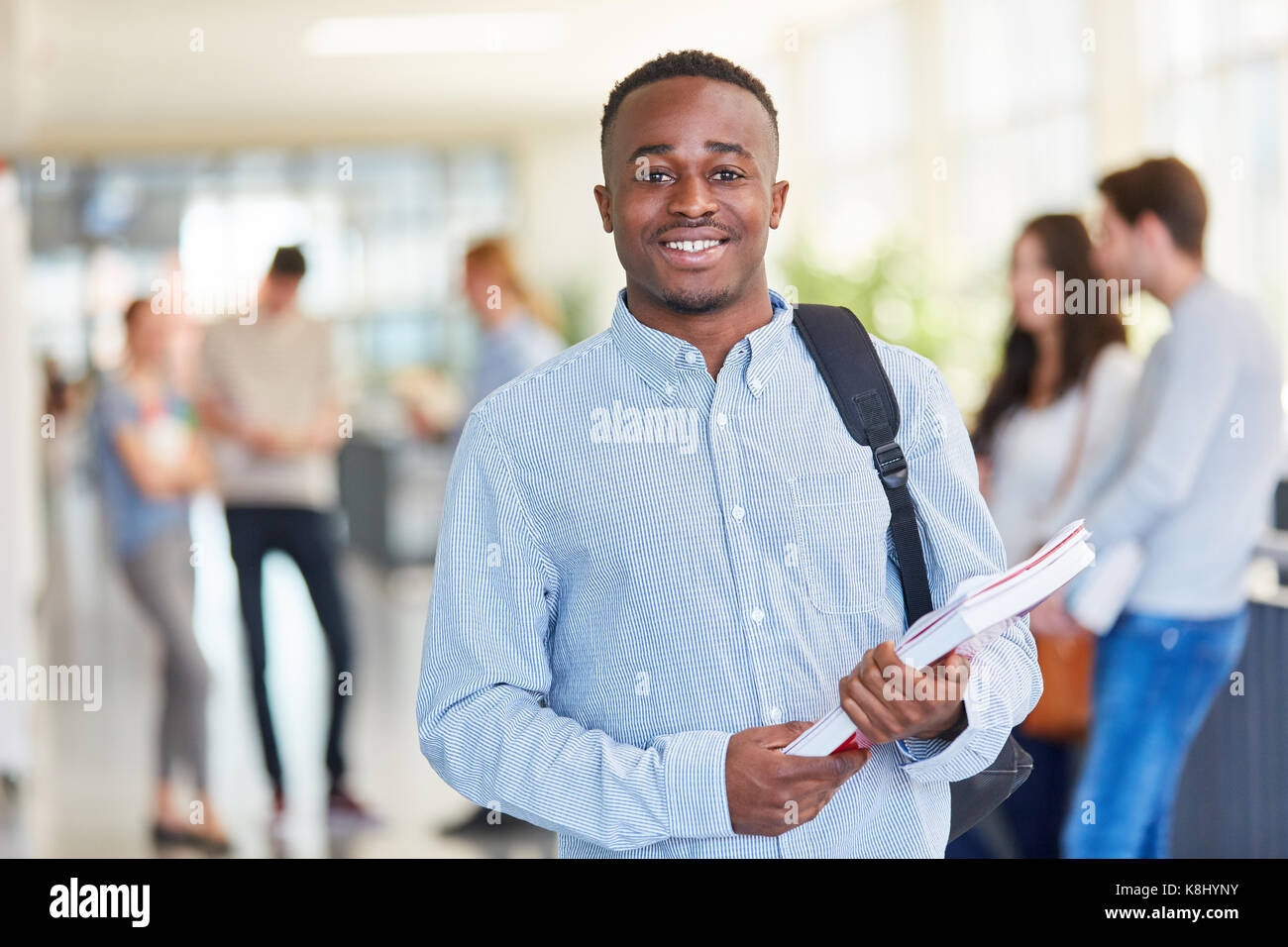 Young african studentin college or university studies Stock Photo - Alamy