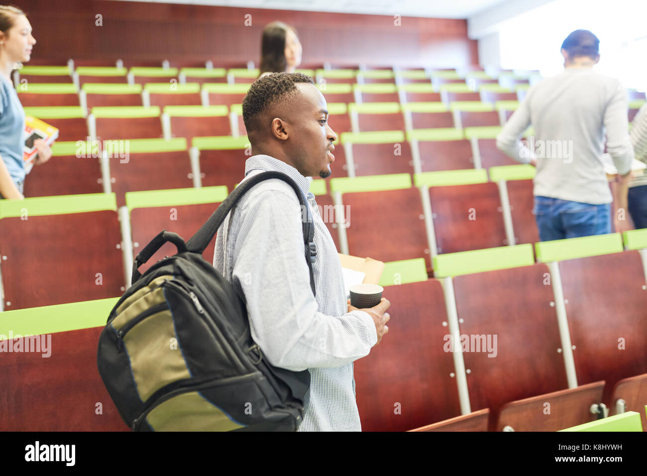 African man as student in lecture hall of university Stock Photo - Alamy