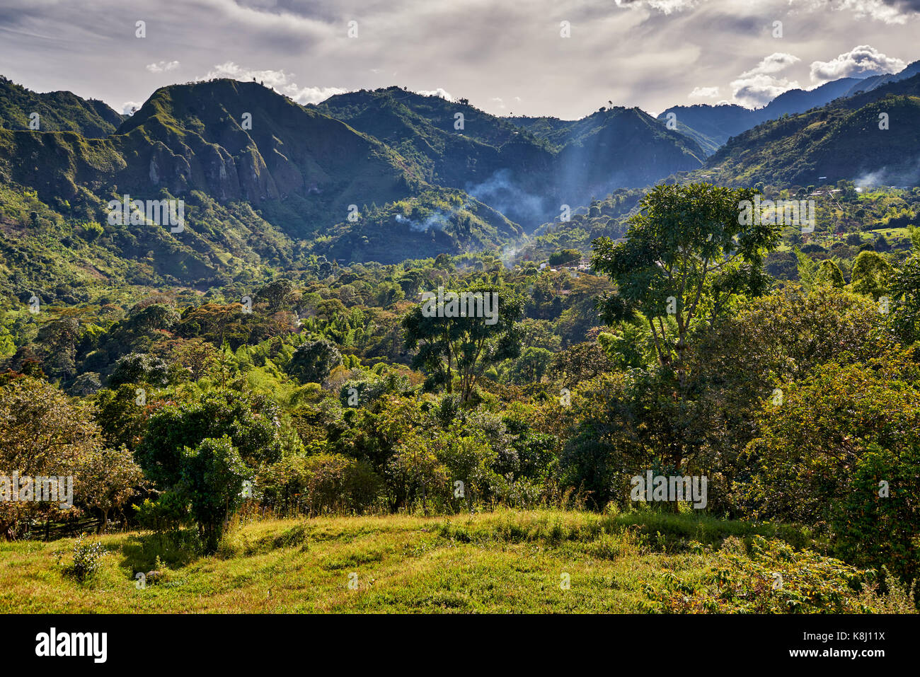 landscape of Andes mountains in Tierradentro, Inza, Colombia, South ...