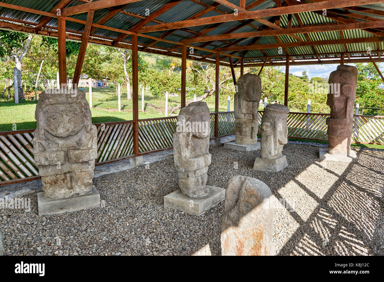 sculptures of El Tablon in National Archeological Park of Tierradentro ...