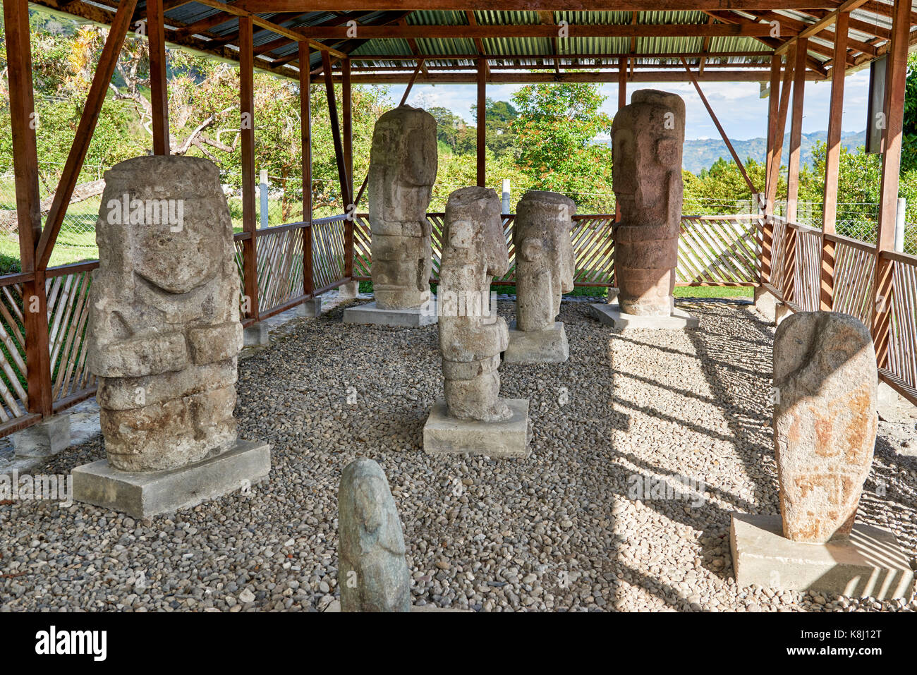 sculptures of El Tablon in National Archeological Park of Tierradentro ...
