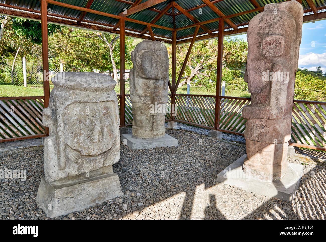sculptures of El Tablon in National Archeological Park of Tierradentro ...