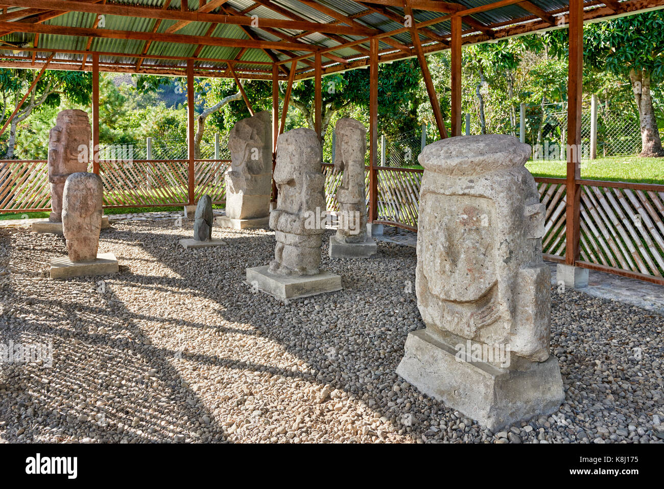 sculptures of El Tablon in National Archeological Park of Tierradentro ...