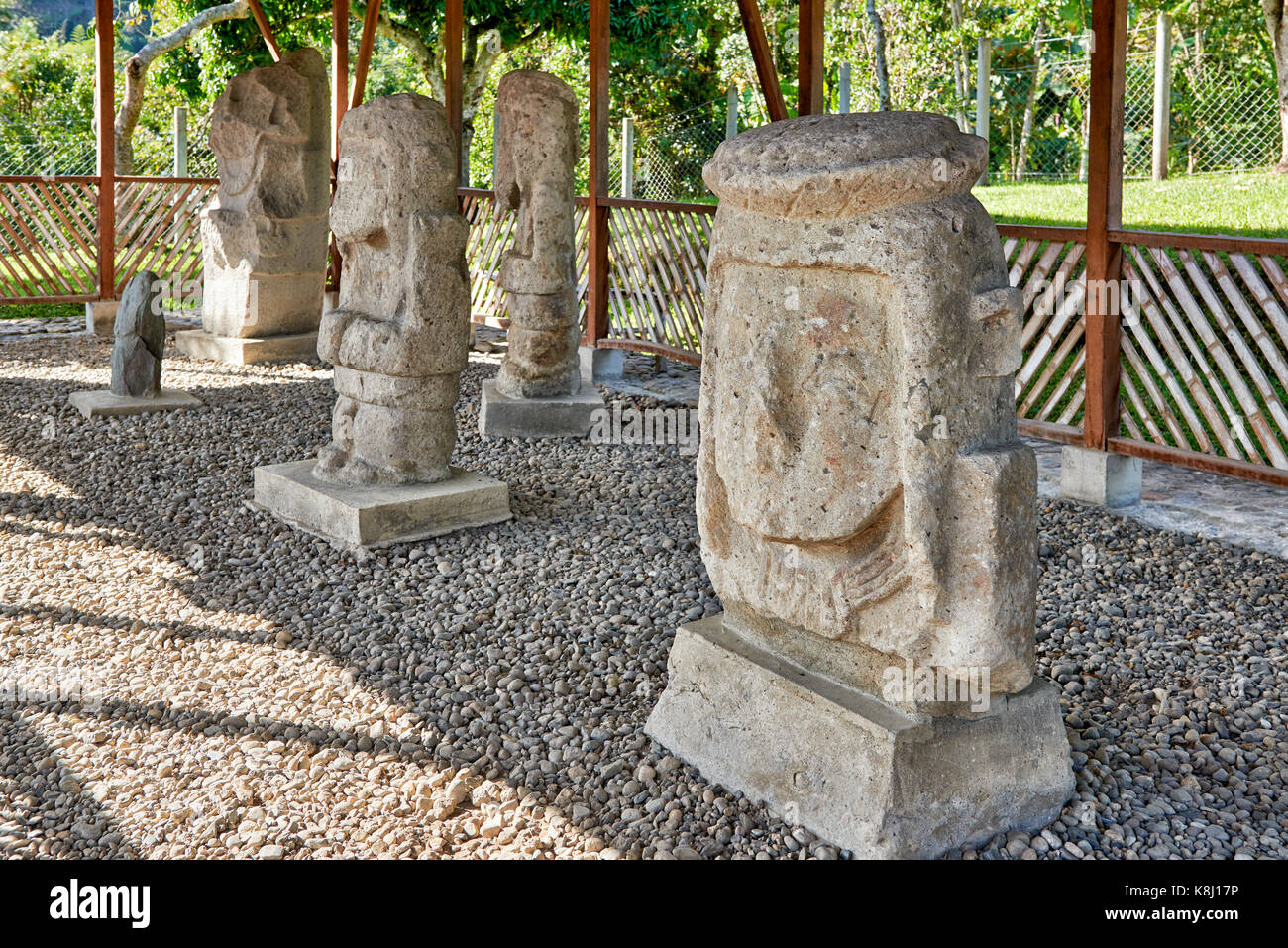 sculptures of El Tablon in National Archeological Park of Tierradentro ...
