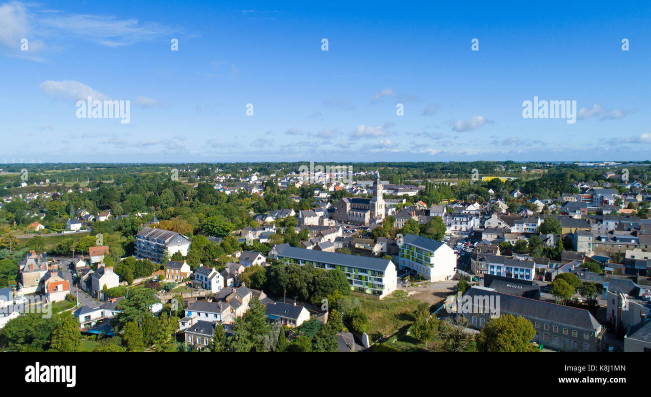 An aerial view of Savenay city in Loire Atlantique Stock Photo - Alamy