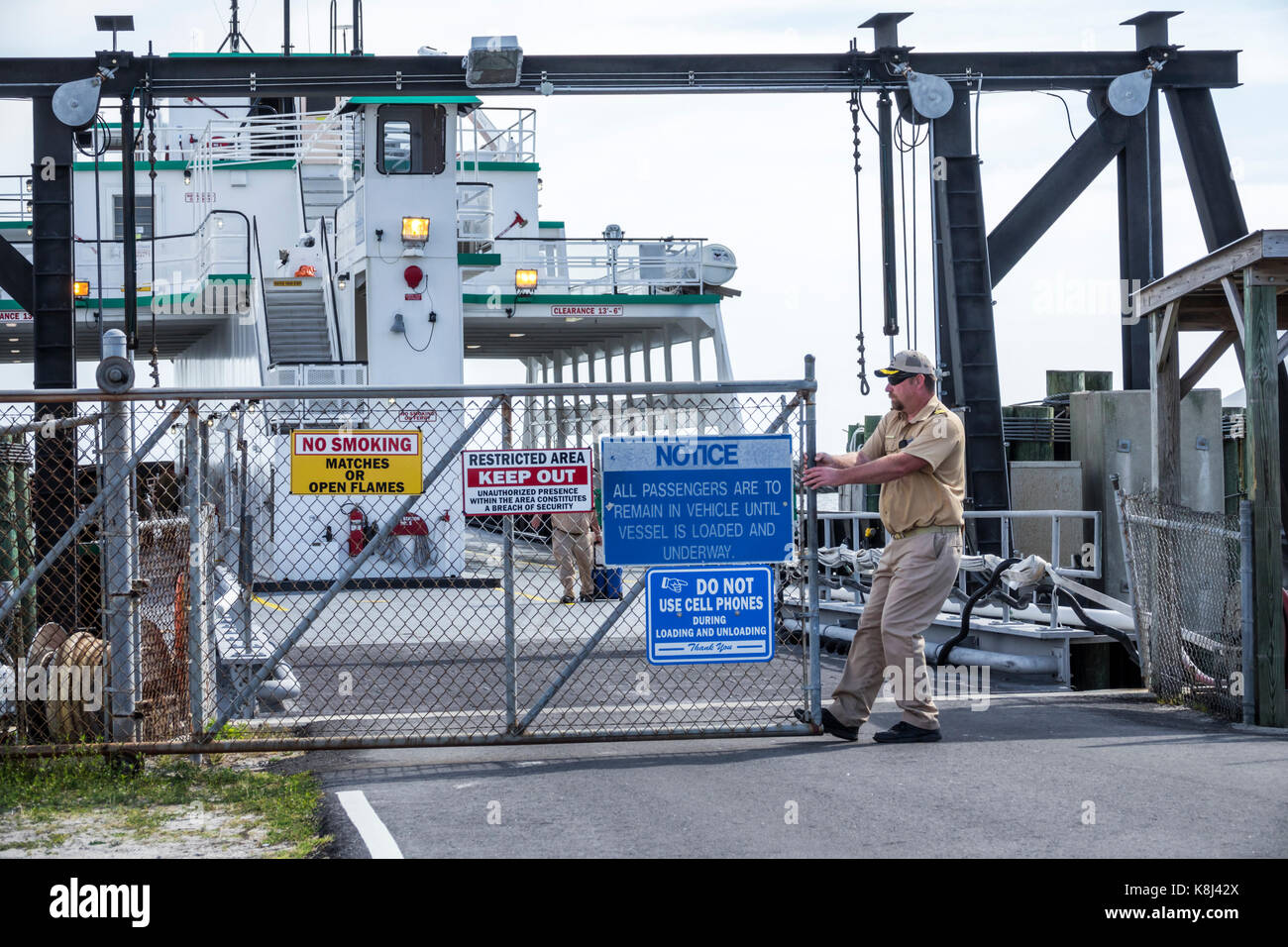 North Carolina,NC,Cedar Island,Outer Banks,Ferry Terminal,slip,boat ...