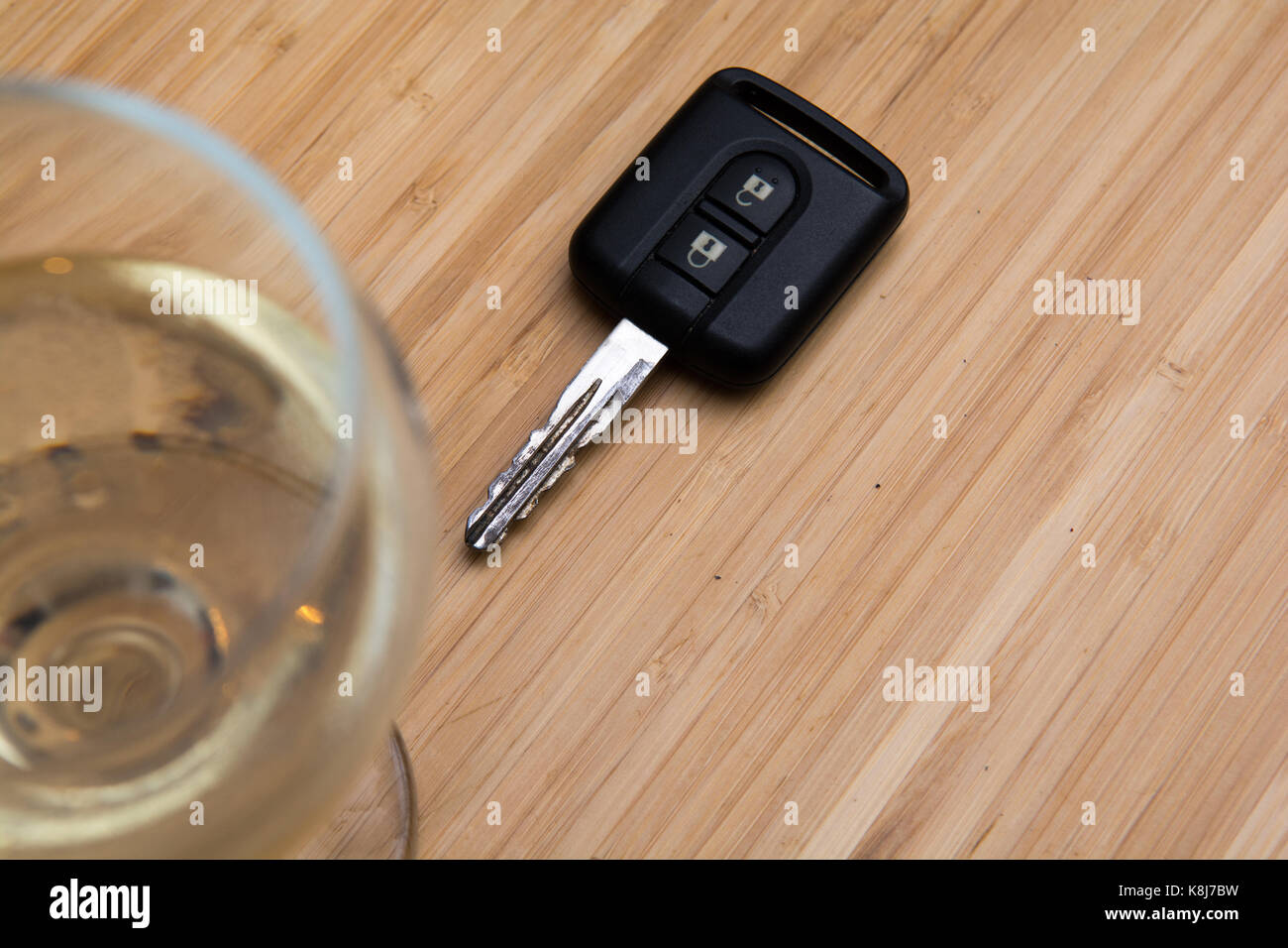 drink driving, alcoholic drink and car keys on the table Stock Photo ...