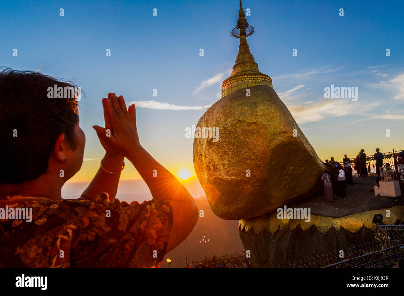 Myanmar (formerly Burma). Kyaiktiyo. State Mon. Sacred site of the ...